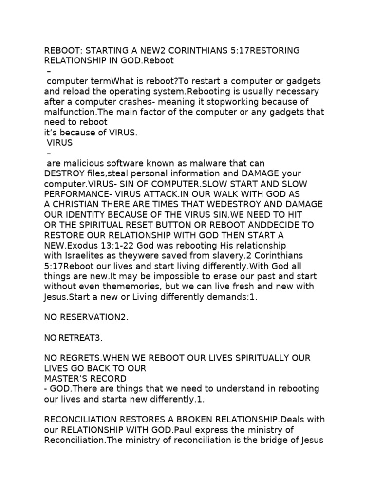 REBOOT | PDF | Adam | Love