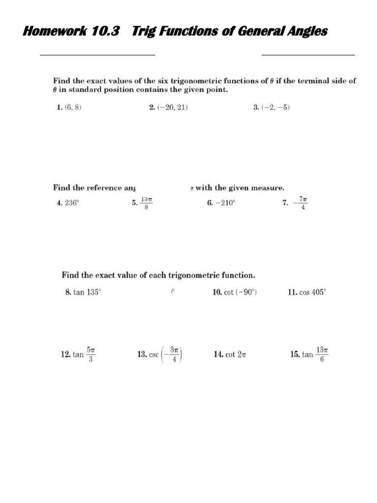 Unit 10 Homework - Alg. 2-3 | PDF