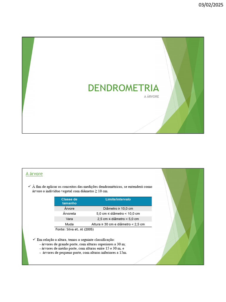 Dendrometria Dimetro | PDF | Mediana (Estatística) | Árvores