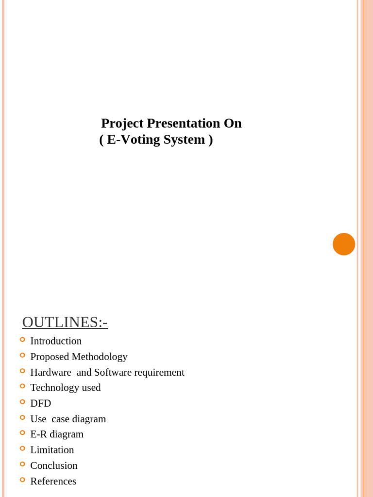 E-Voting System Project Overview | PDF | Electronic Voting ...