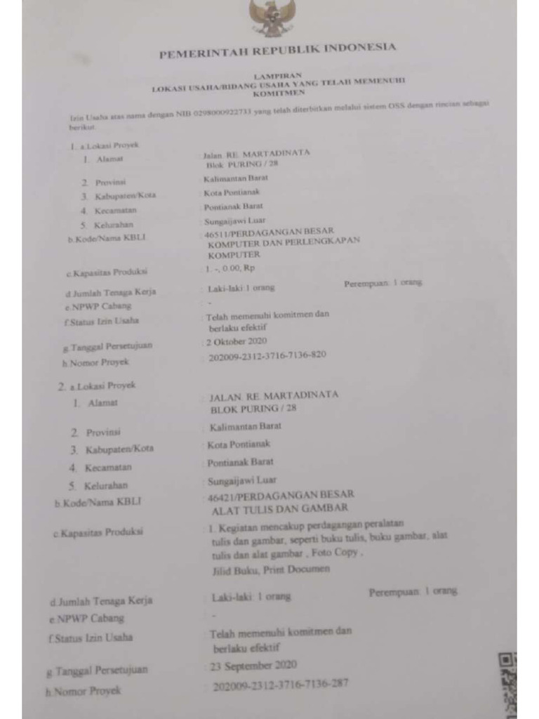 SPPKP Cv. Multi Prima Sarana | PDF