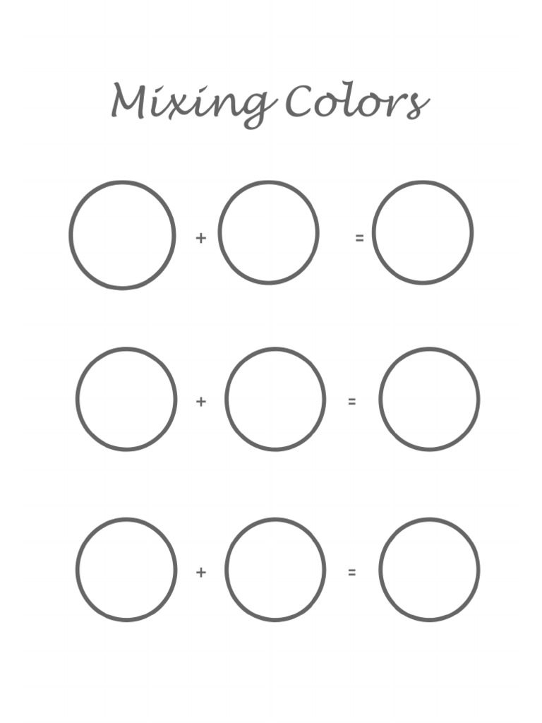 Color Mixing Paper | PDF