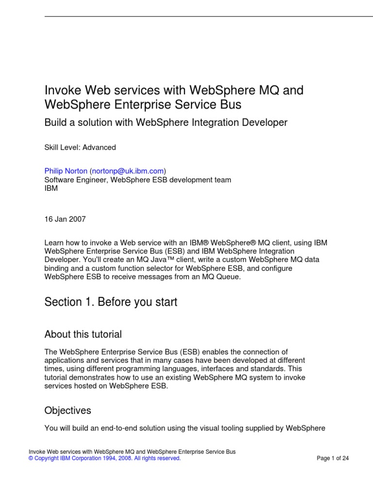 Ws MQ Esb PDF | PDF | Java (Programming Language) | Application Programming Interface