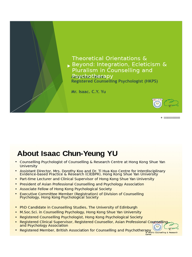 Theoretical Orientations in Counseling | PDF | Psychotherapy | Thought