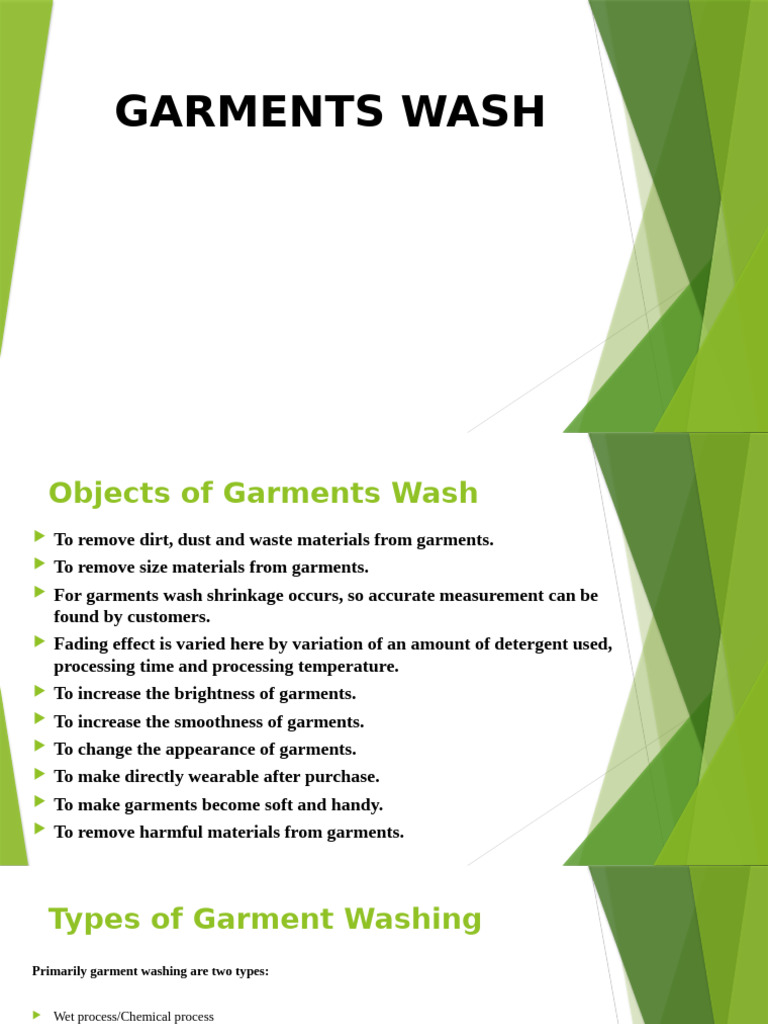 GARMENTS WASH | PDF | Dyeing | Textiles