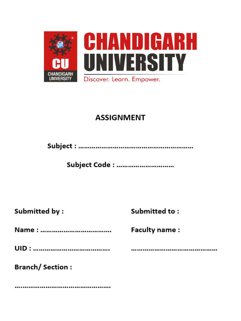 Assignment Cover | PDF