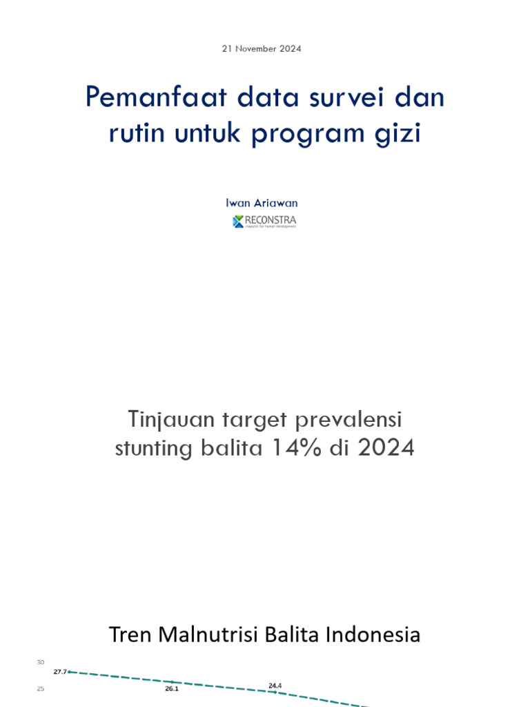 Pemanfaat Data Survei Dan Rutin Gzi Pak Iwan Ariawan | PDF