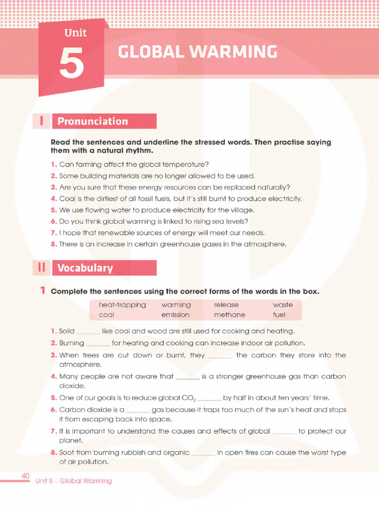 Global Success 11 - Unit 3 - Global Warming | PDF