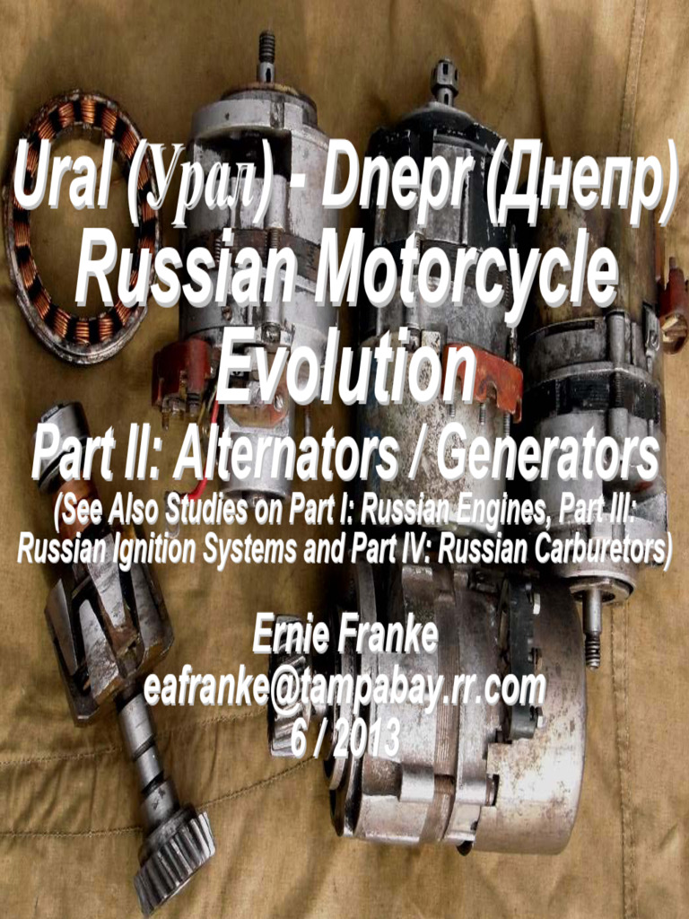 Russian Moto Evol Part II Alternators Generators | PDF | Electric ...
