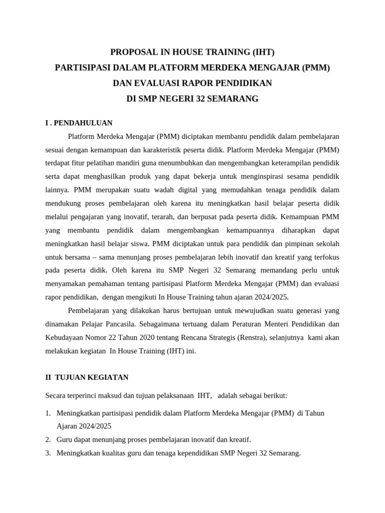 PROPOSAL 2024 IHT 2 | PDF