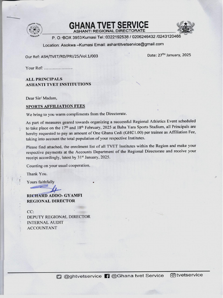 Sports Affiliation Fees | PDF