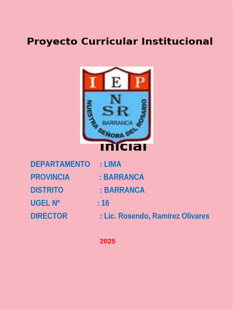 Pci. Inicial NSR 2023 | PDF | Aprendizaje | Educación de la primera ...