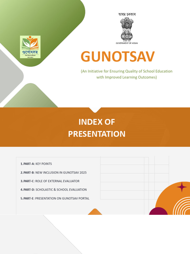 Gunotsav 2025: School Evaluation Guide | PDF | Multiple Choice