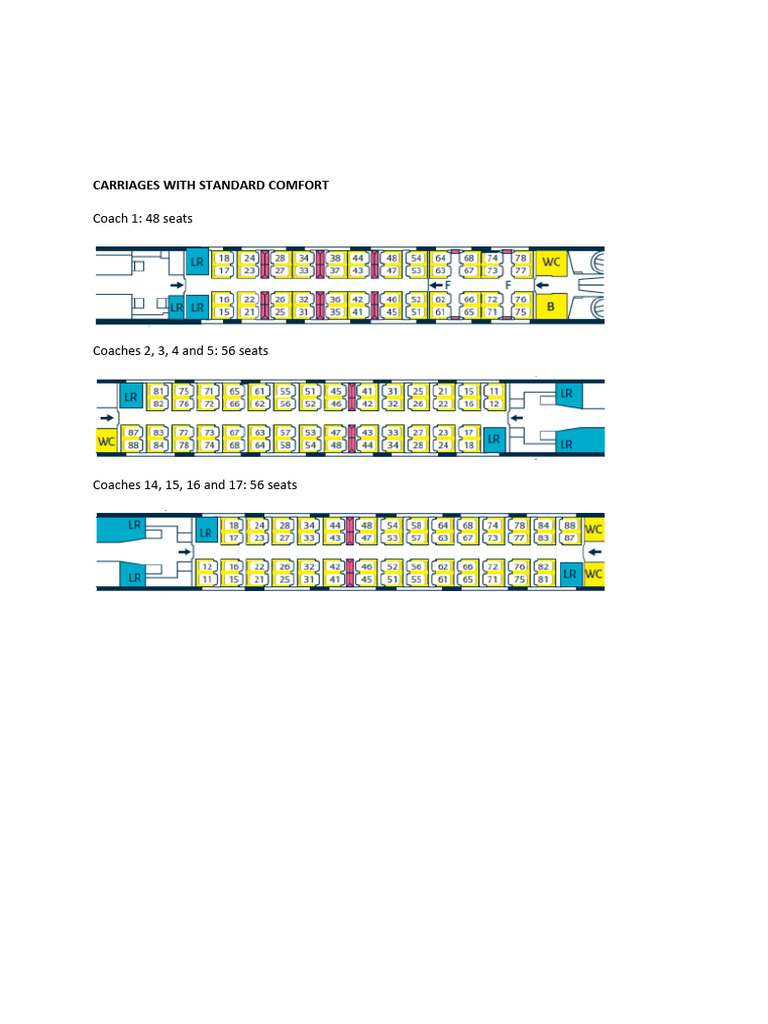 Eurostar e300 & e320 Seat Maps | PDF