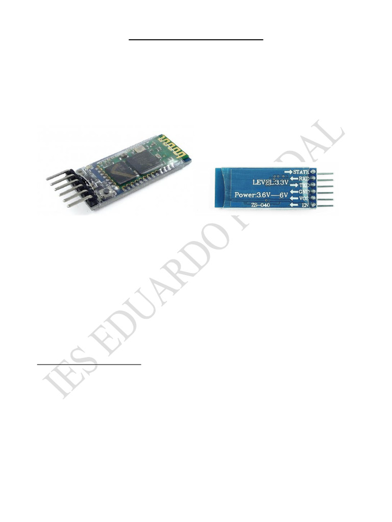 Uso Del Módulo Bluetooth HC-05 | PDF | Bluetooth | Arduino