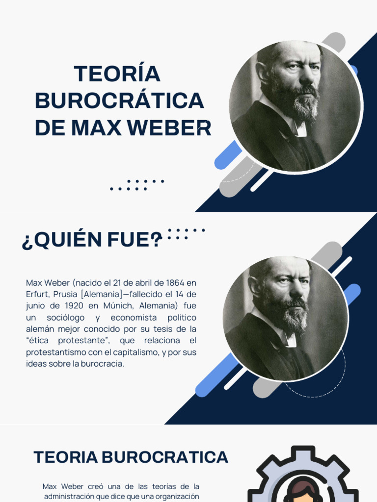 Teoría Burocrática de Max Weber | PDF | Burocracia | Max Weber