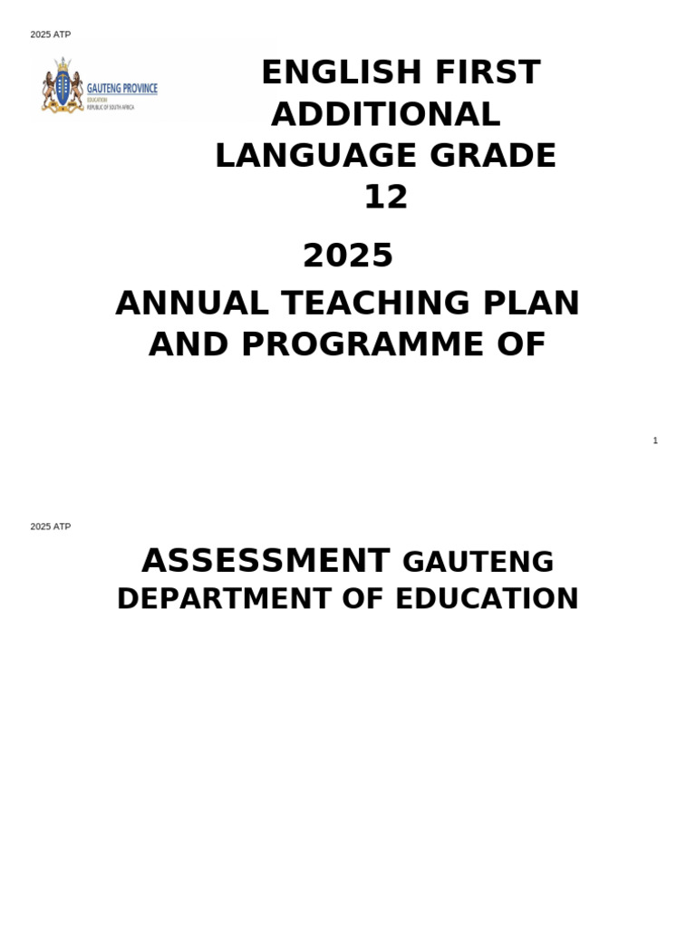 2025 Grade 12 English Teaching Plan | PDF | Reading Comprehension | Essays