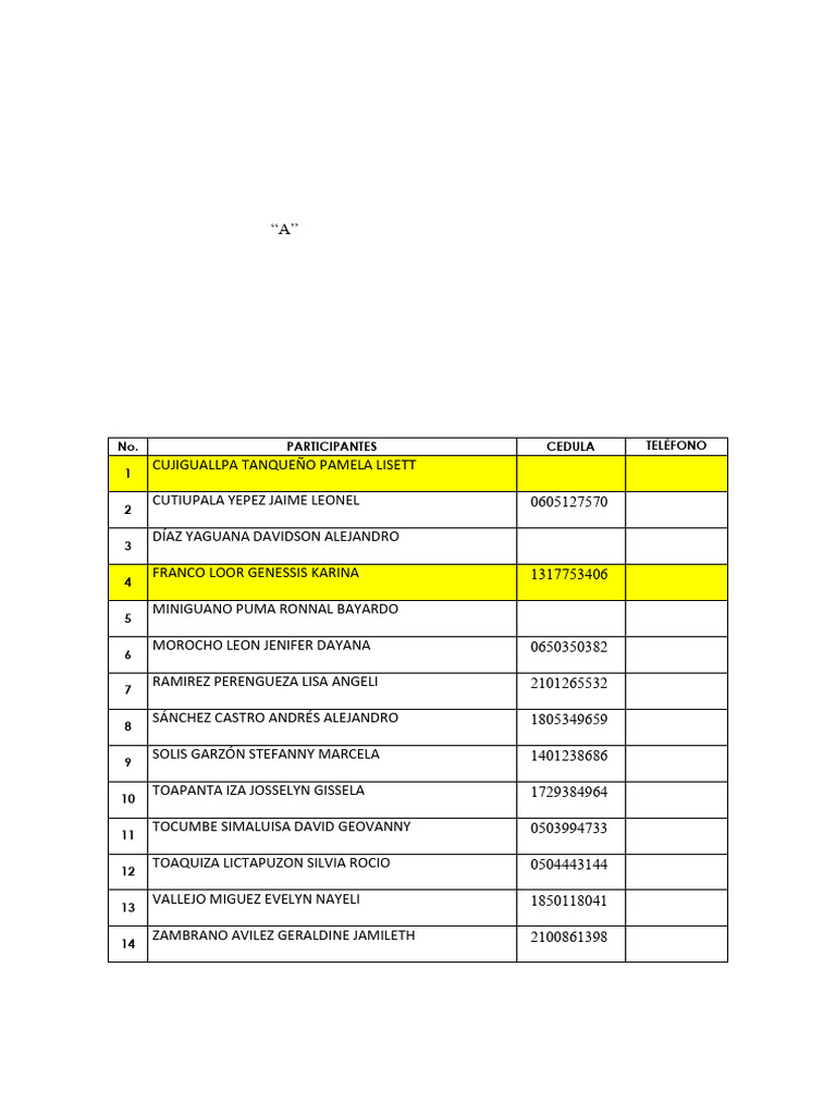 Acta Cuarto Semestre | PDF