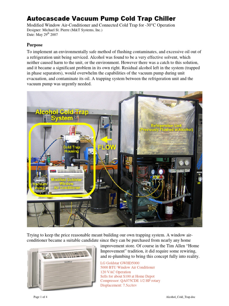 Alcohol Cold Trap | PDF | Heat Exchanger | Air Conditioning