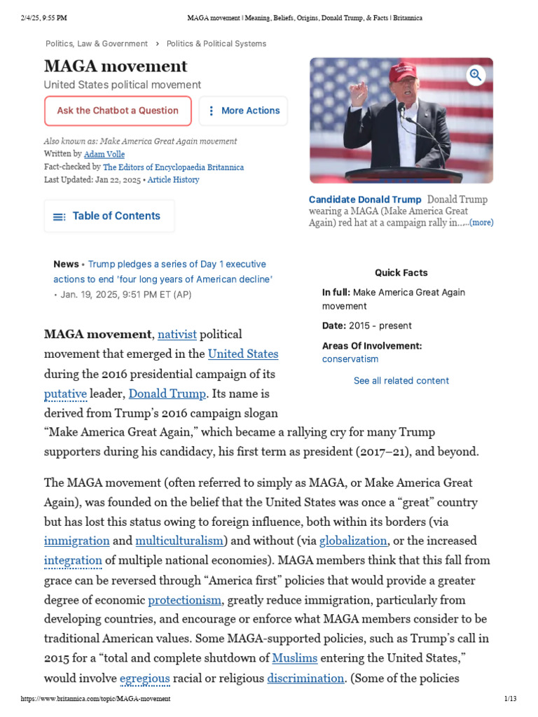 MAGA Movement - Meaning, Beliefs, Origins, Donald Trump, & Facts ...