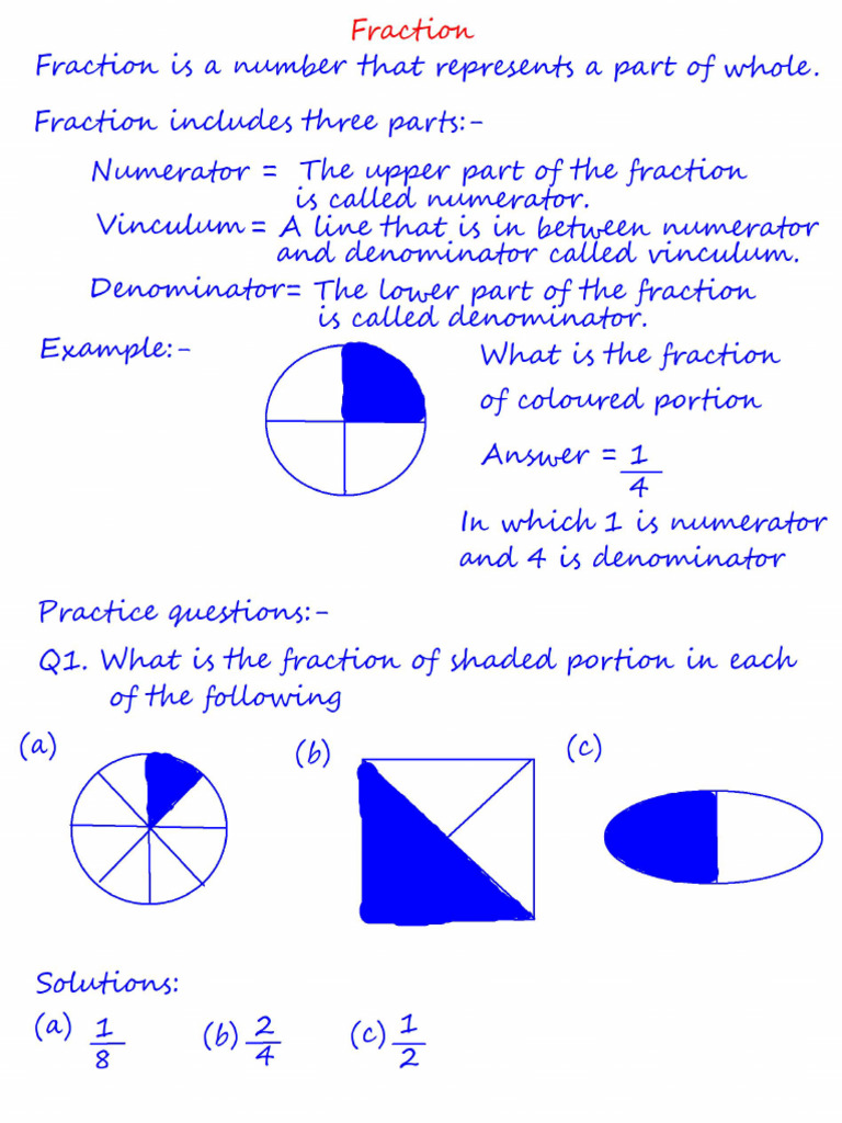 Fraction Adhya Notes | PDF