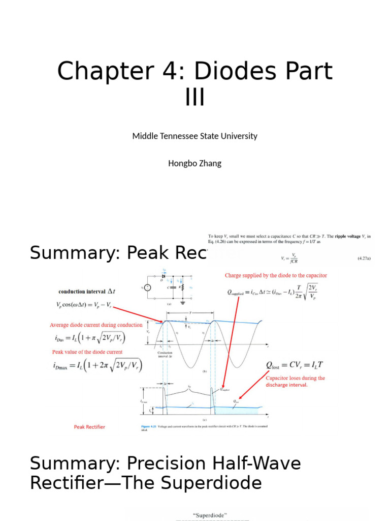 Chapter 4 part III | PDF | Rectifier | Computer Engineering