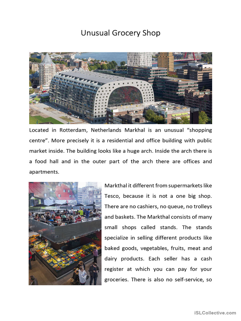 Unique Shopping Experience at Markthal | PDF | Supermarket | Grocery Store