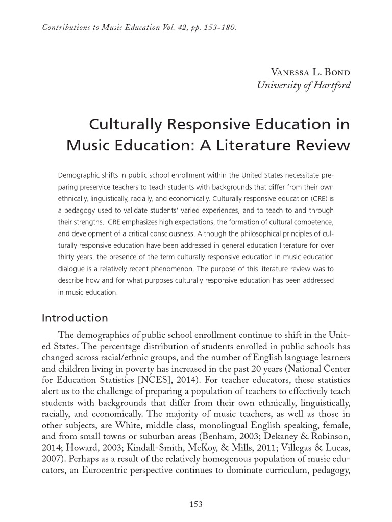 Culturally Responsive Music Education Review | PDF | Teachers | Music ...