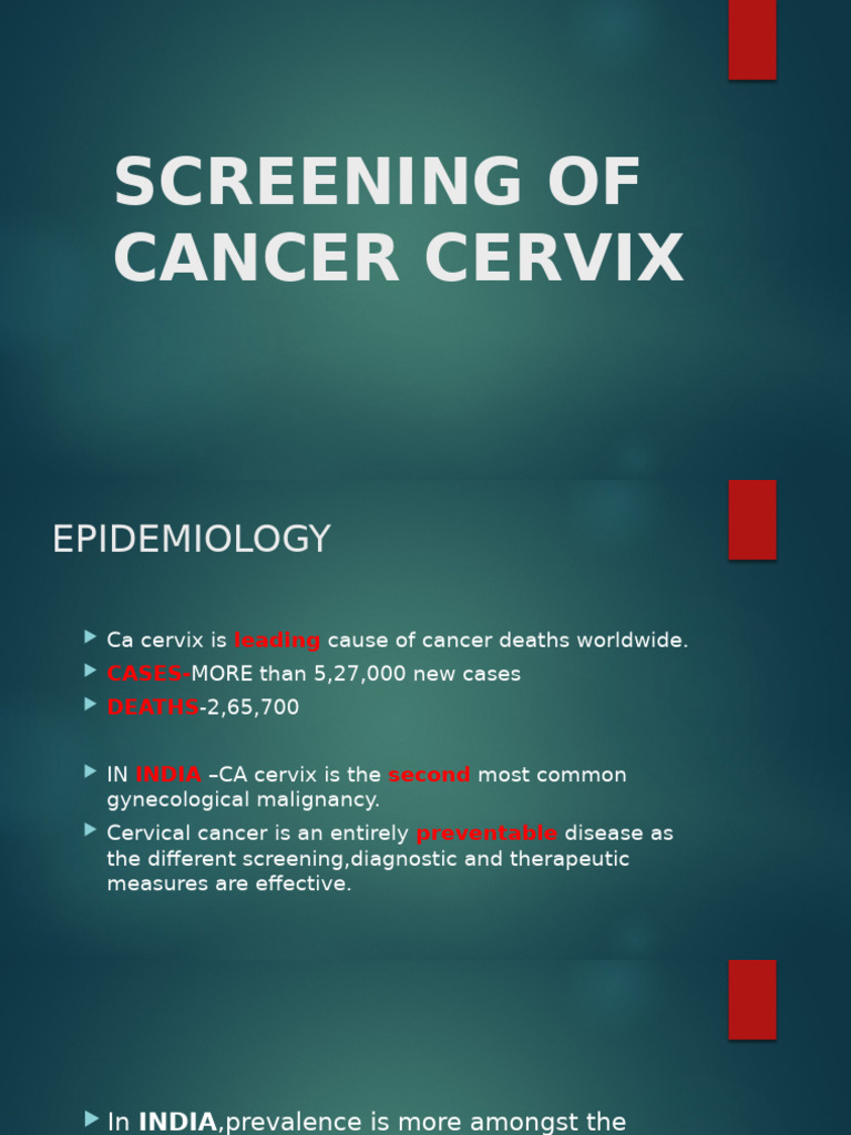 Cervical Cancer Screening Guidelines | PDF | Cervical Cancer | Medical ...