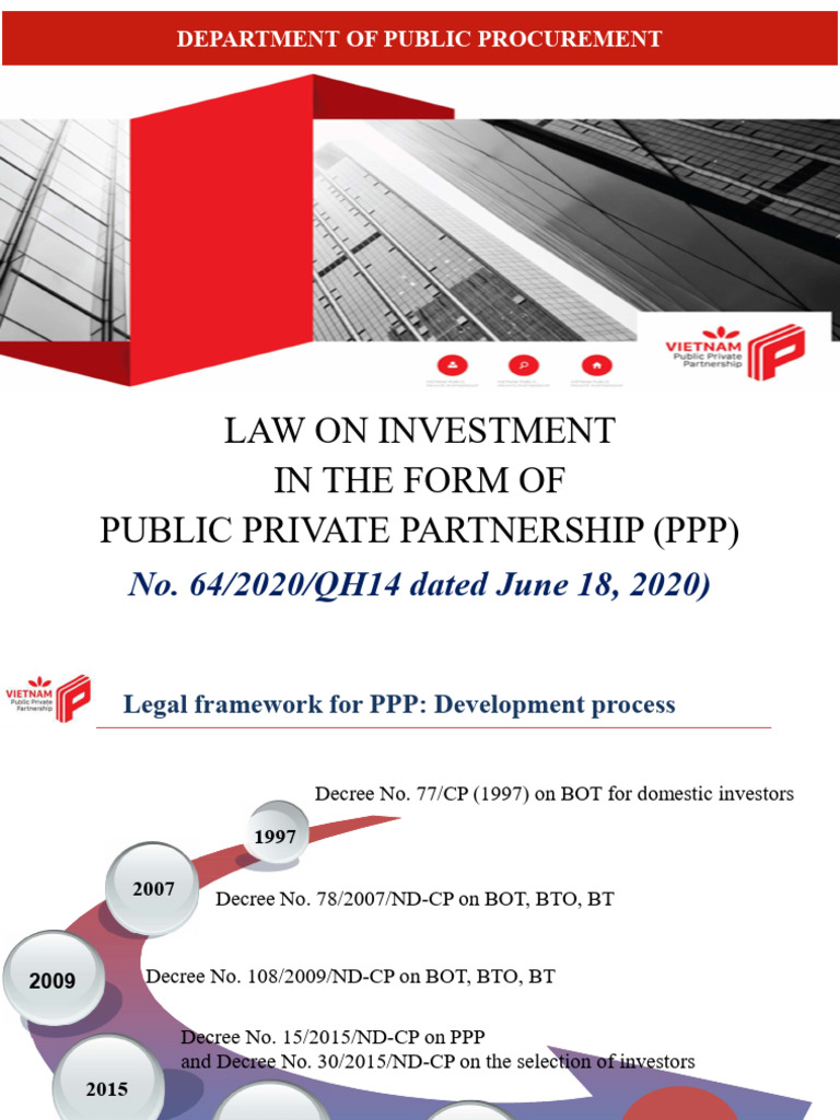 PPP Law and Framework Overview | PDF | Public–Private Partnership | Investing
