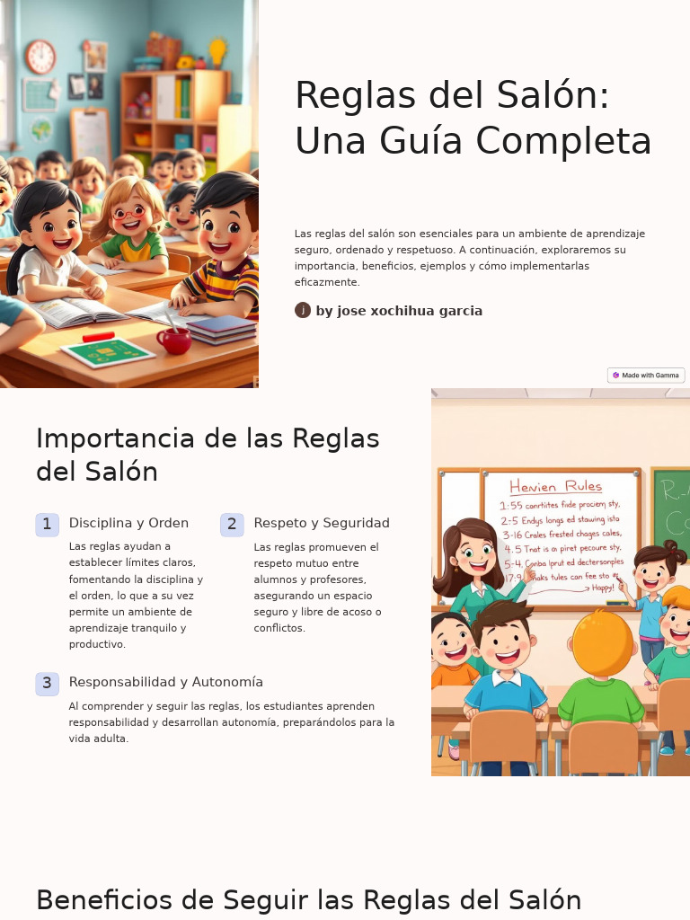 Reglas Del Salon Una Guia Completa | PDF | Aprendizaje | Motivación