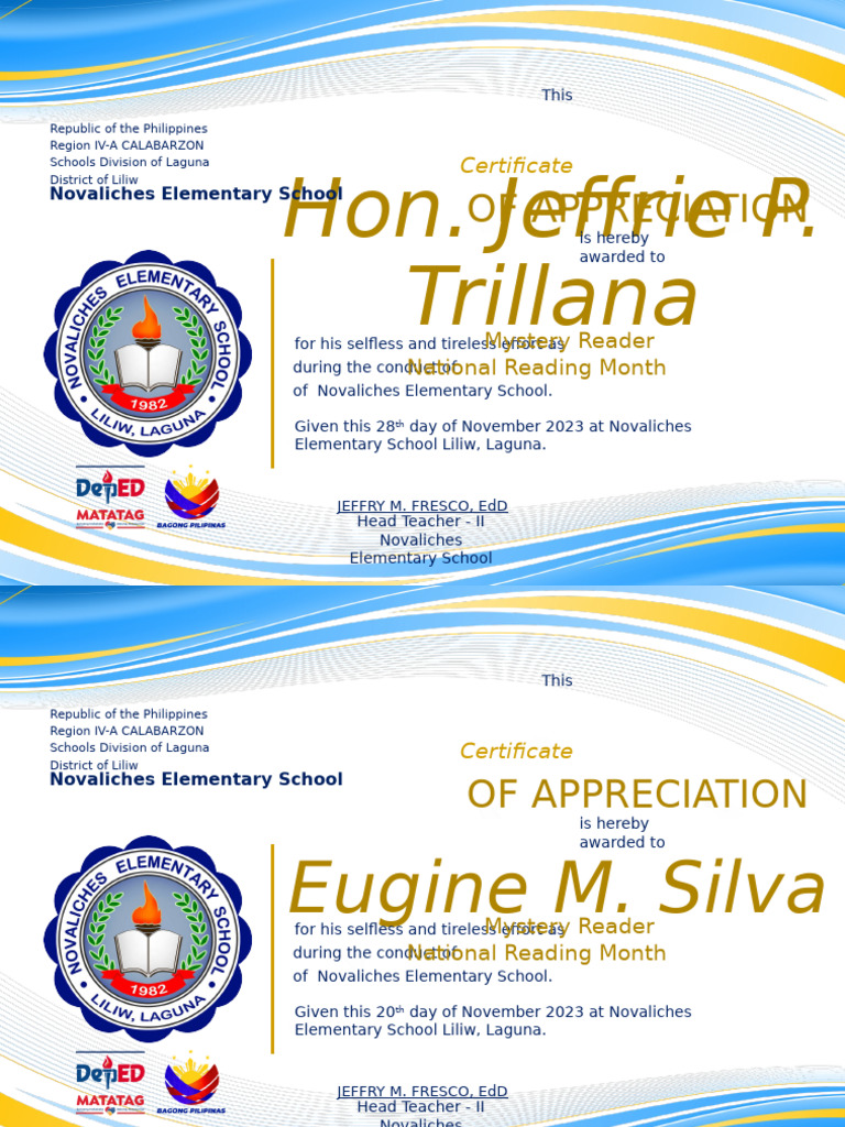 Certificate Mystery Reader 2023 | PDF