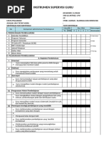 Instrumen Supervisi Guru 2025 | PDF