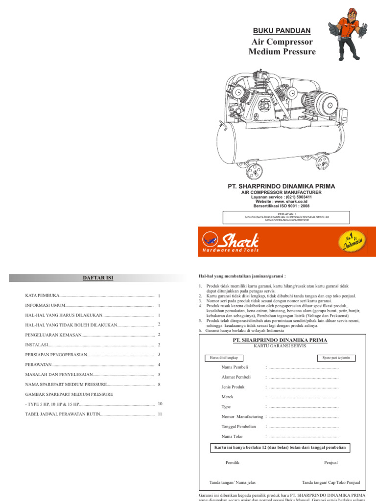 Panduan Kompresor Medium Pressure | PDF