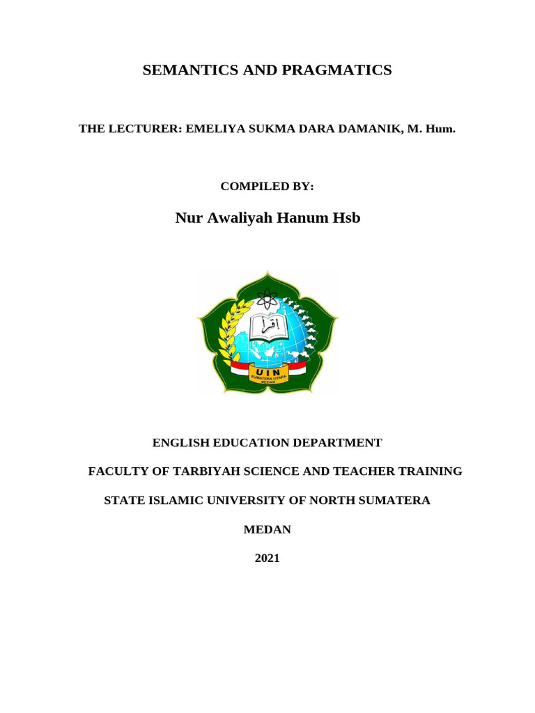 Understanding Semantics and Pragmatics | PDF | Semantics | Word
