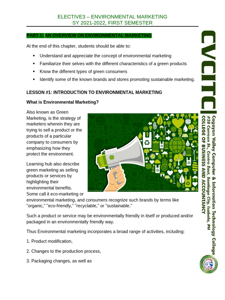 Overview of Environmental Marketing | PDF | Marketing | Green Building