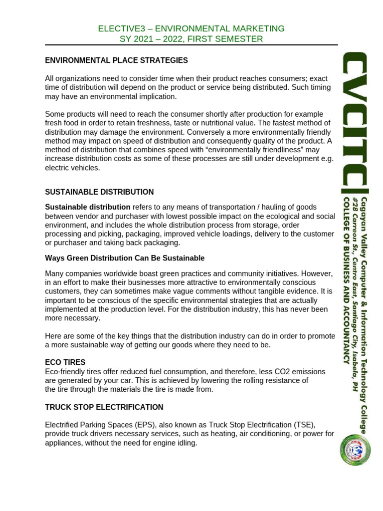 Lesson 5 - Environmental Place Strategies | PDF | Sustainable Energy ...