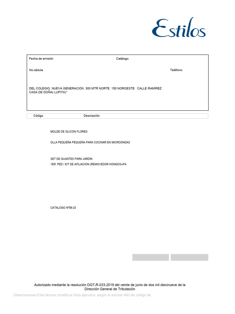 Corporacion Caest S.A: 6560699 Credito Ped. 6869065 Factura No. Venta | PDF