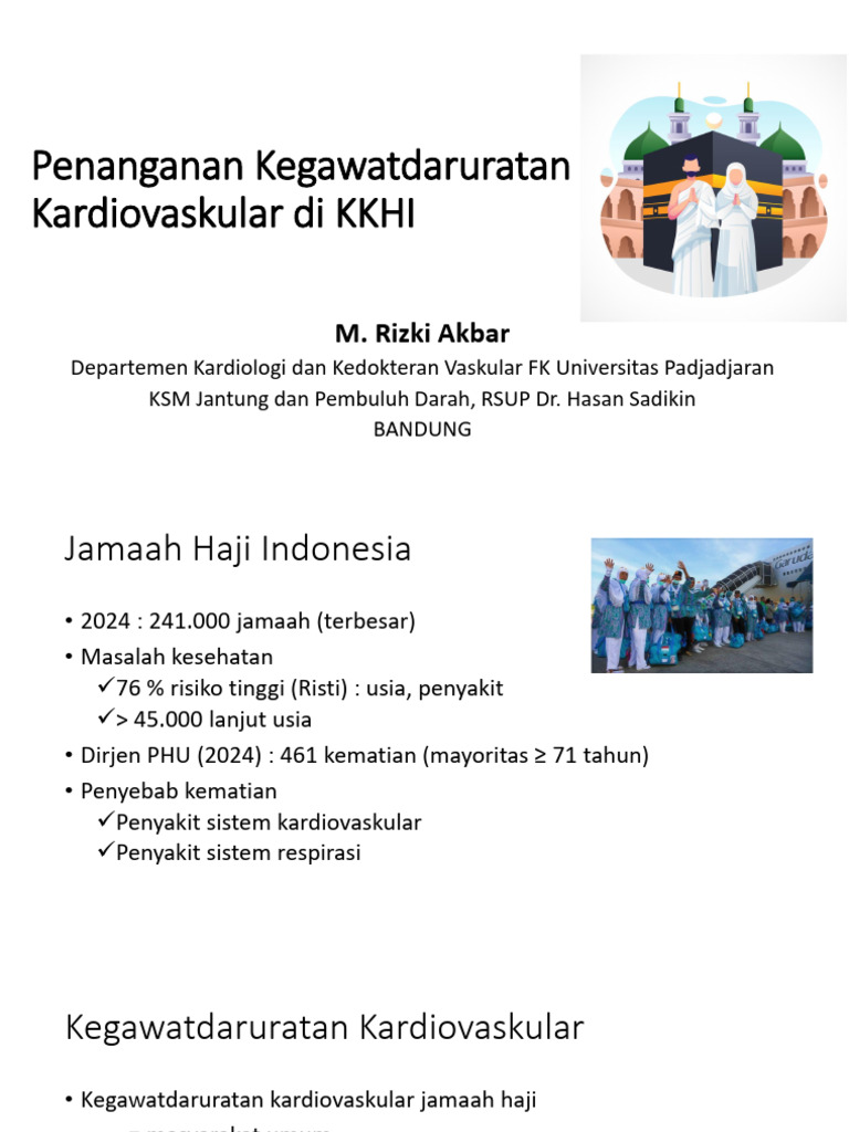 DR RIZKI AKBAR-Penanganan Kegawatdaruratan Kardiovaskular Di KKHI | PDF