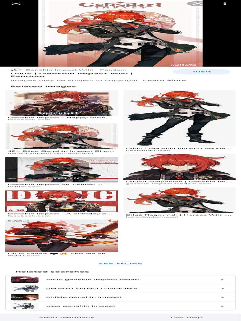 Diluc Character Overview - Genshin Impact | PDF
