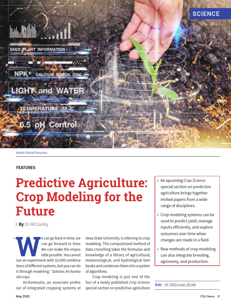 Predictive Agriculture - Crop Modeling For The Future | PDF ...