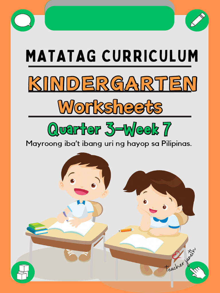 Q3-W7 Kindergarten Worksheets (Filipino) | PDF
