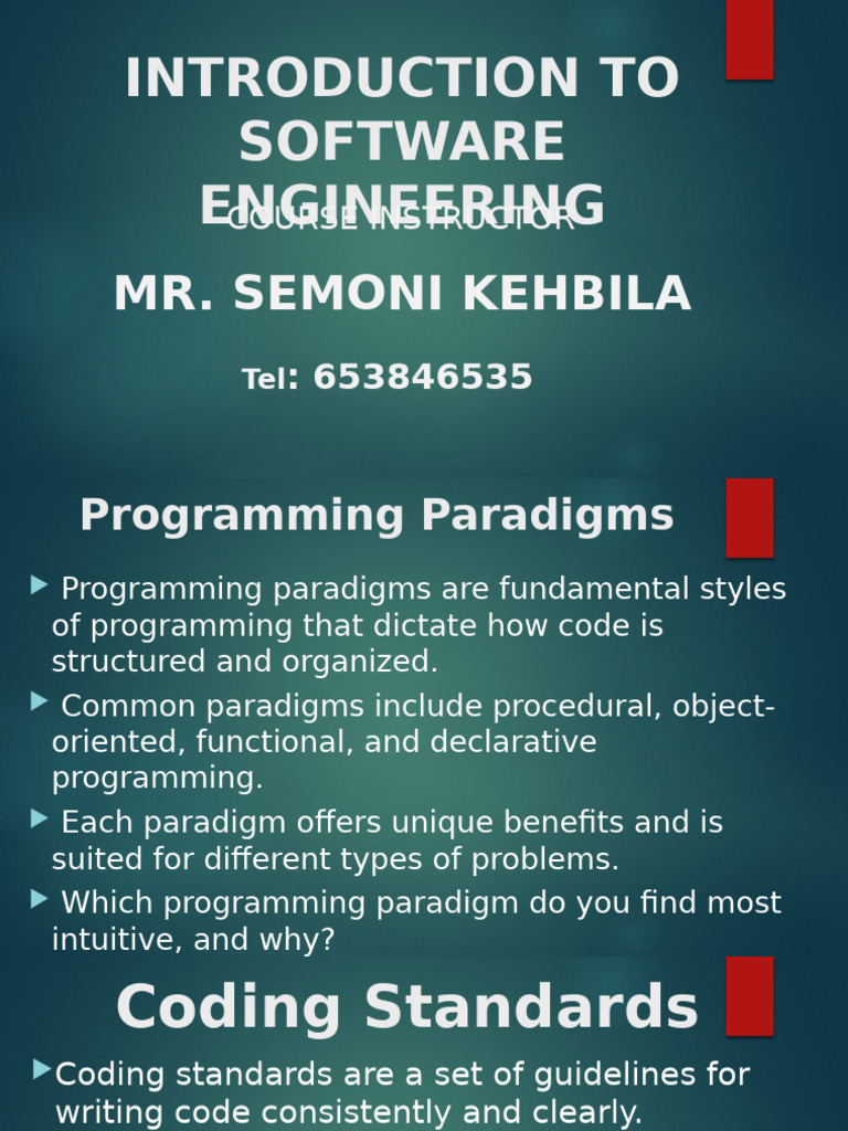 Introduction To Software Eng Week 7 and 8 | PDF | Software Testing ...