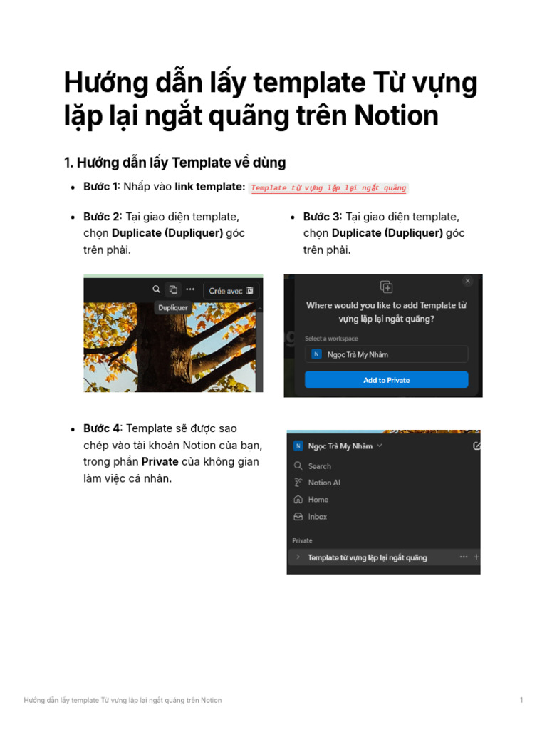 Hướng+dẫn+lấy+template+Từ+vựng+lặp+lại+ngắt+quãng+trên+Notion | PDF