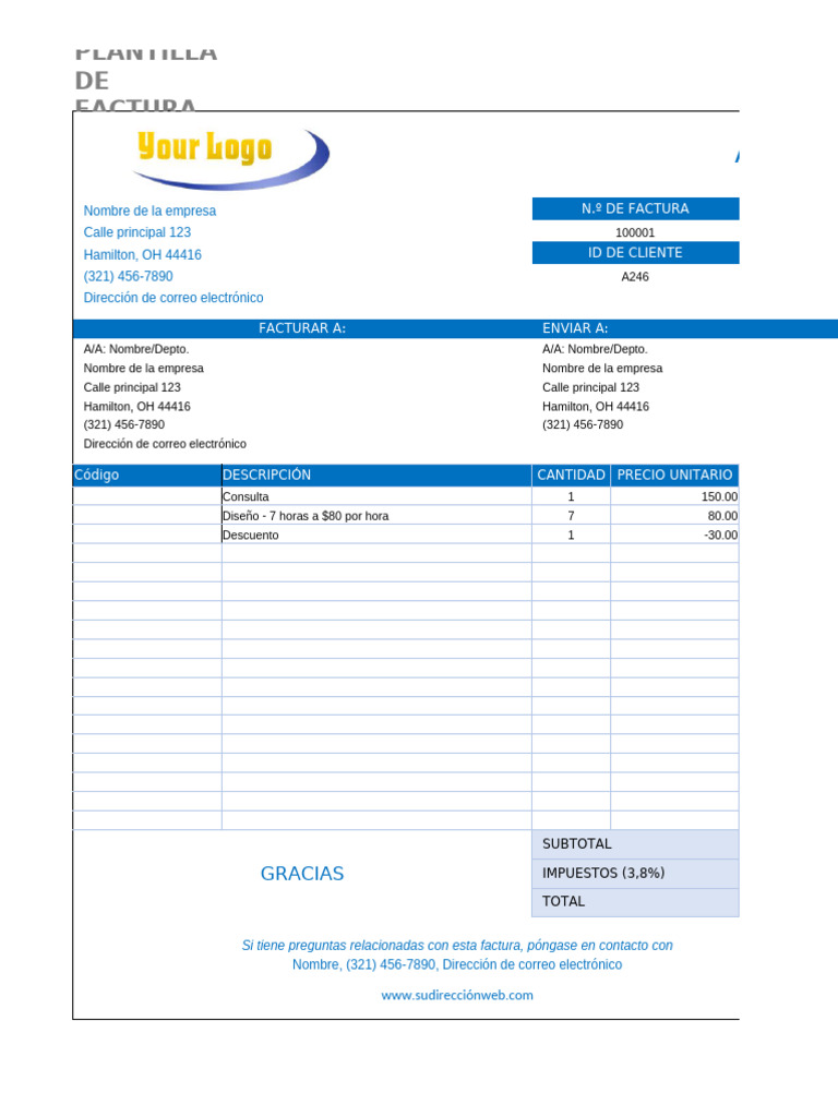 Ejercicio Factura | PDF