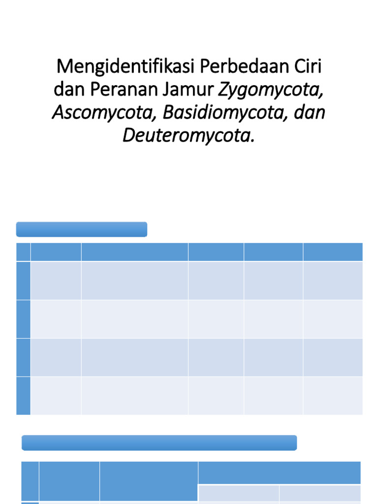 Mengidentifikasi Perbedaan Ciri Dan Peranan Jamur | PDF