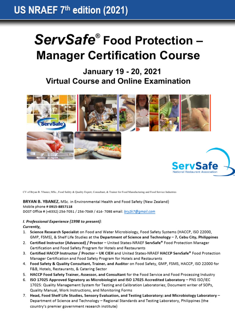 SERVSAFE MODULE 2021 | PDF | Foodborne Illness | Food Safety