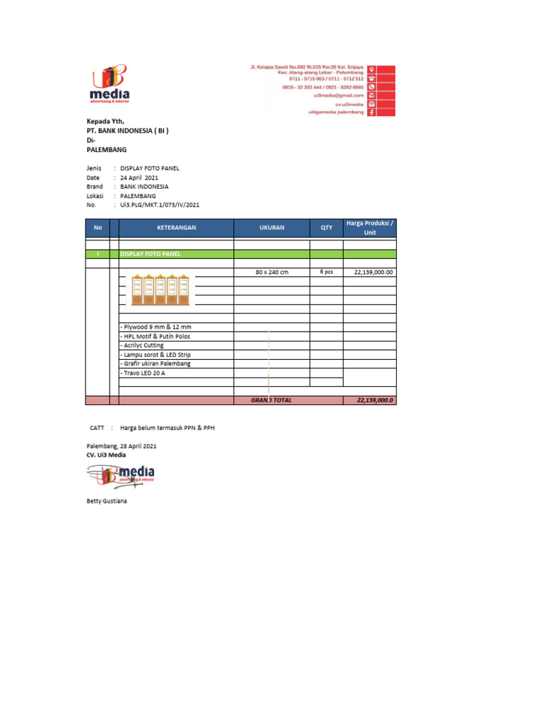 Display Foto Panel - Bank Indonesia (Revisi) | PDF