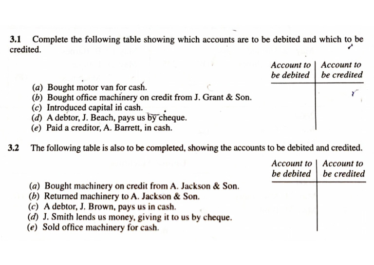 Double Entry Questions | PDF