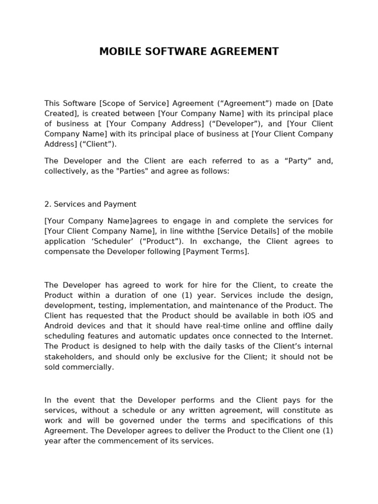 Mobile Software Agreement | PDF | Arbitration | Patent